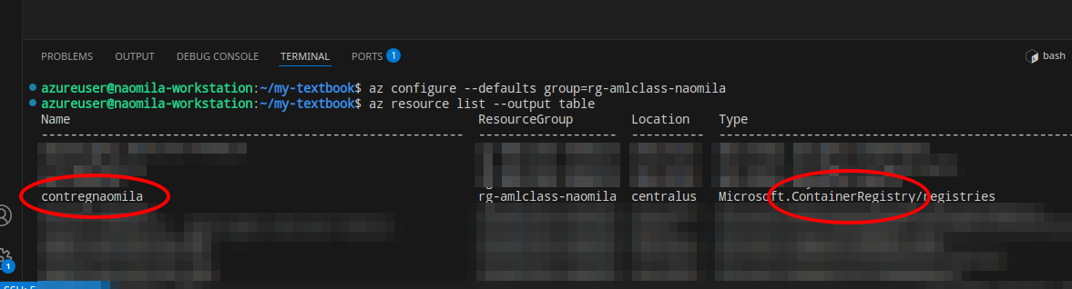 We can connect the docker command to it (so that we can push images to it) by running the command:
